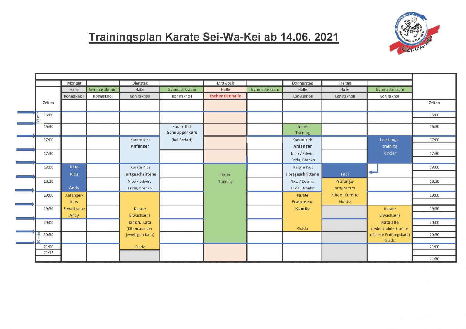 Trainingspläne und Regeln – VfL Sindelfingen Karate